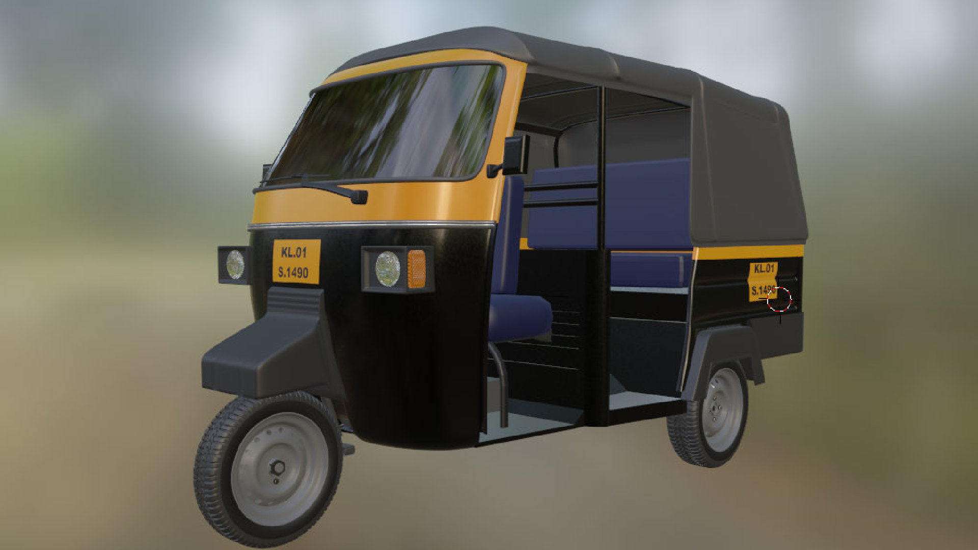 Piaggio Ape Auto Rickshaw 3D Model for Download