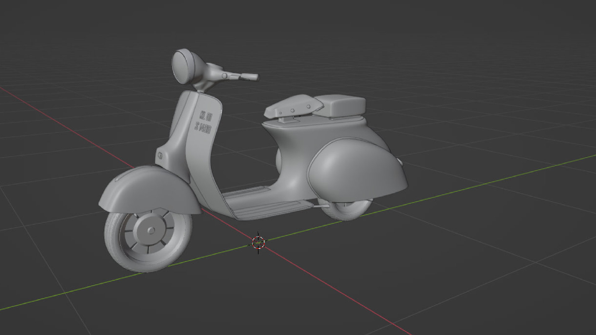 Old Bajaj Chetak 3d Model