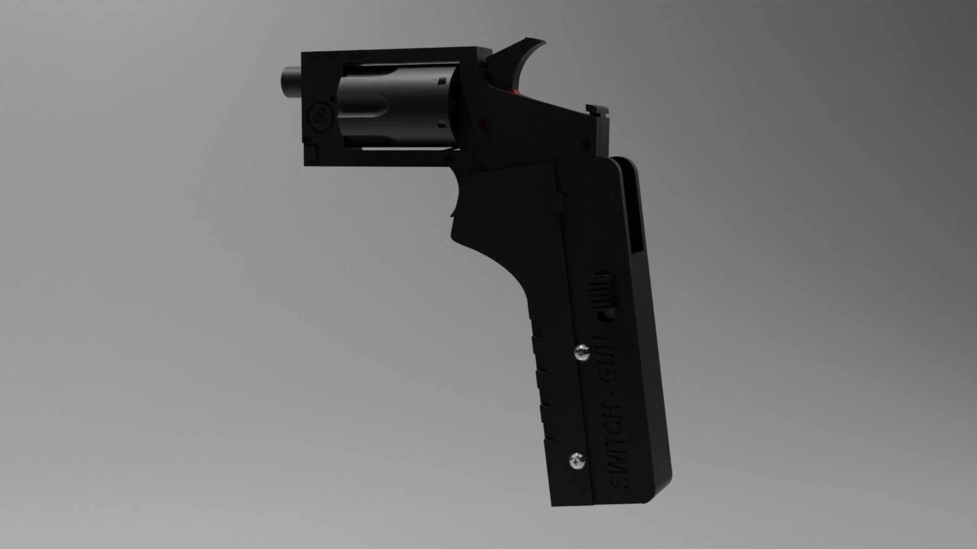 Switch Gun .22WMR Single Action Folding Revolver scale model | fully ...
