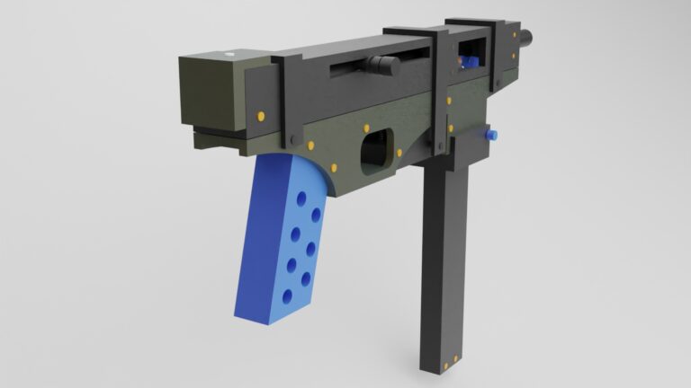 Luty 3d printed model, designed for ease of fabrication.