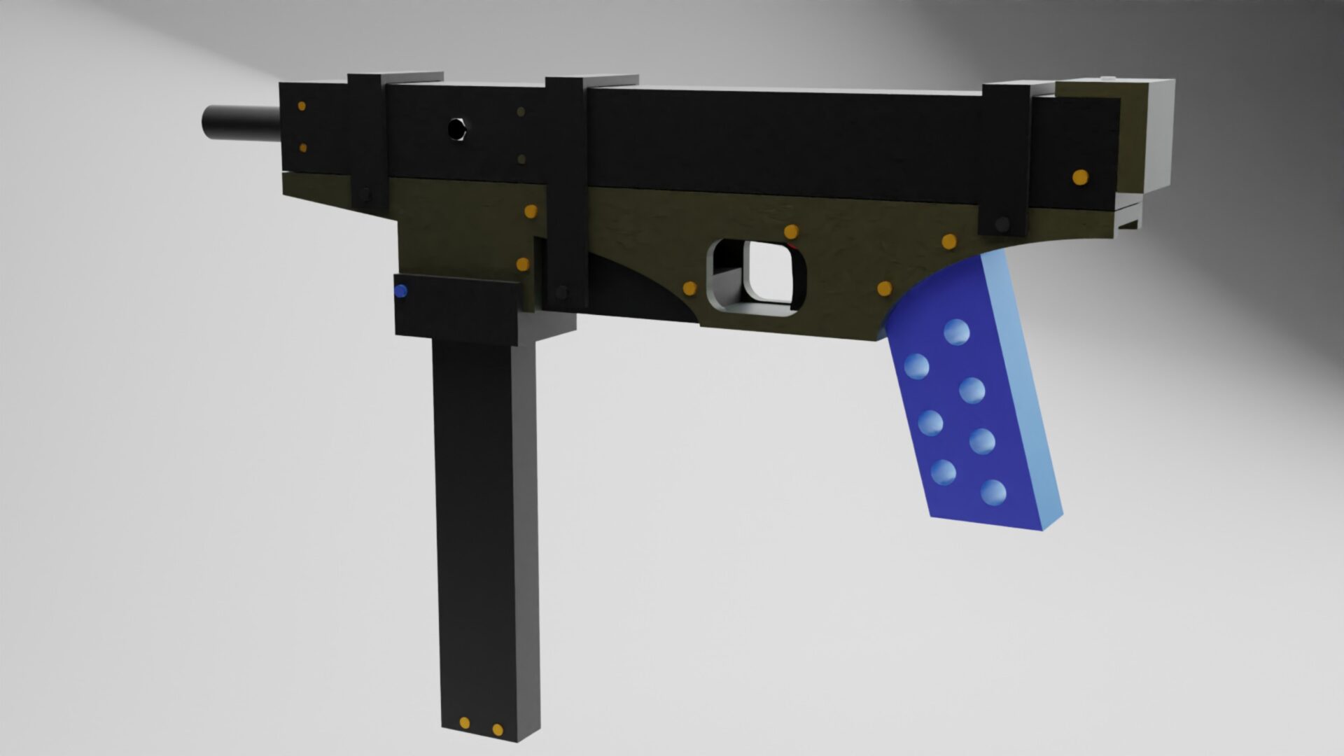 Luty 3d printed model, designed for ease of fabrication.