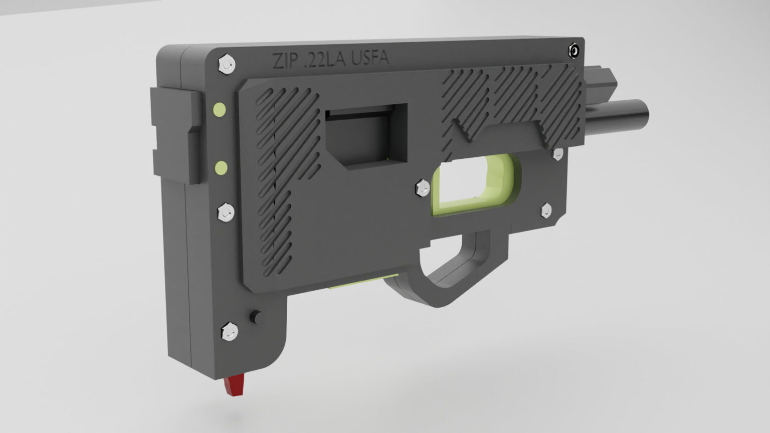 USFA .22LR Zip Gun – Fully 3D Printed, Compact & Functional DIY Model