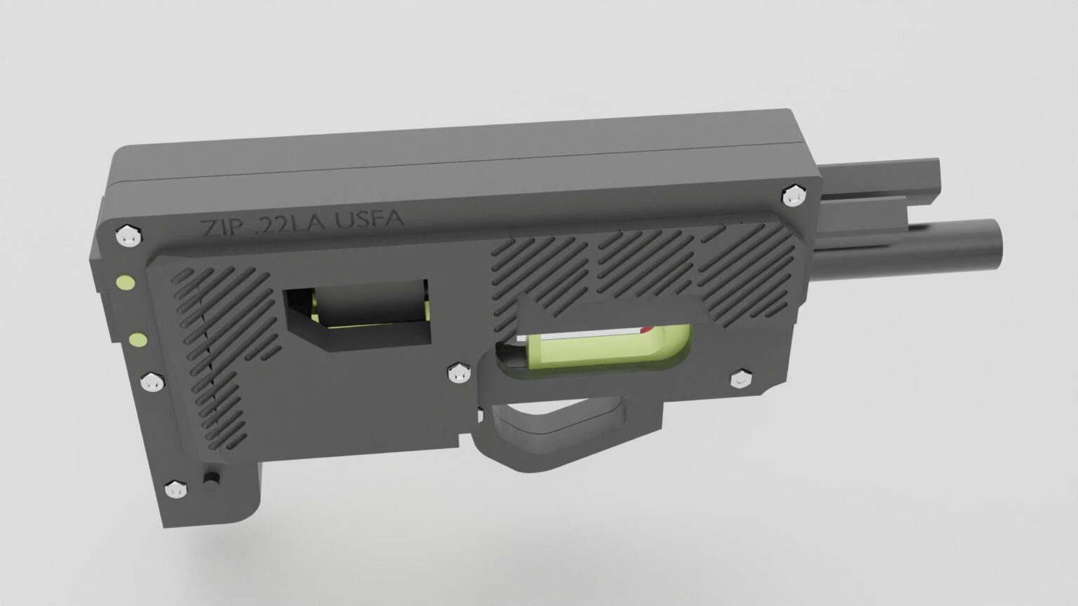USFA .22LR Zip Gun – Fully 3D Printed, Compact & Functional DIY Model