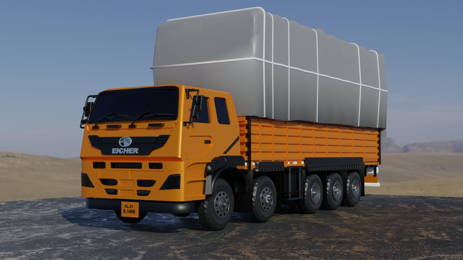 EICHER PRO 6048 3D MODEL HEAVY LOAD TRUCK